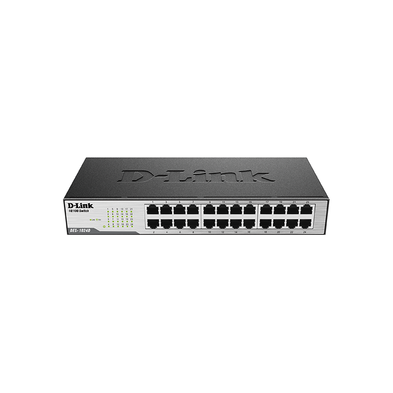 SWITCHEUR 24-PORT 10/100 DES-1024D D-LINK Unmanaged switch - Alarabia ...
