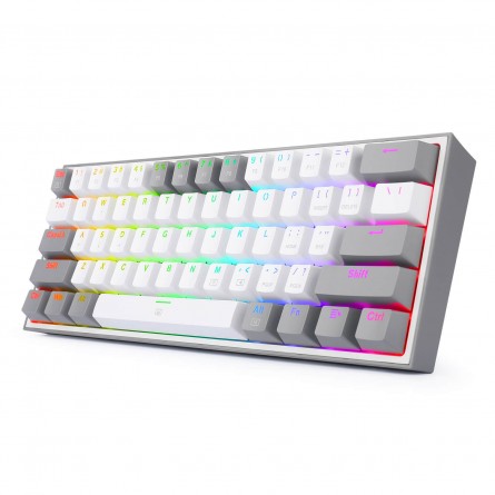 CLAVIER GAMER REDRAGON FIZZ K617-RGB RED SWITCH GRIS/BLANC